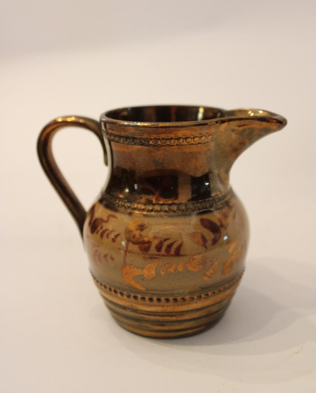 Antique Staffordshire Copper Lustreware Small Pitcher/creamer - Etsy