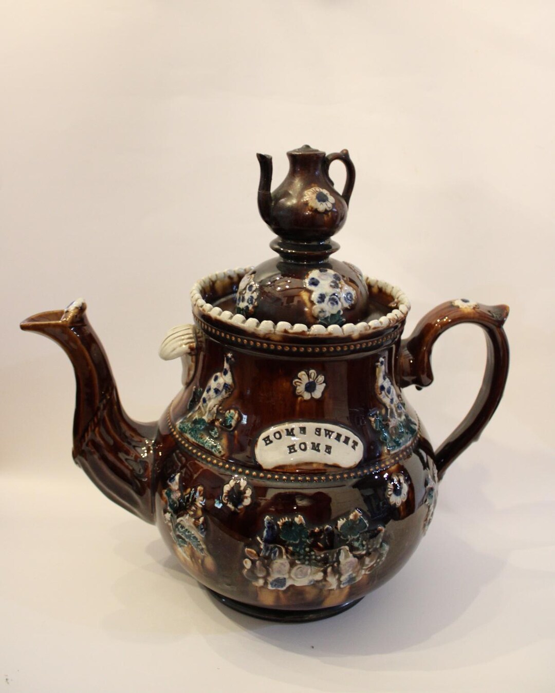 Antique Bargeware Teapot - Etsy