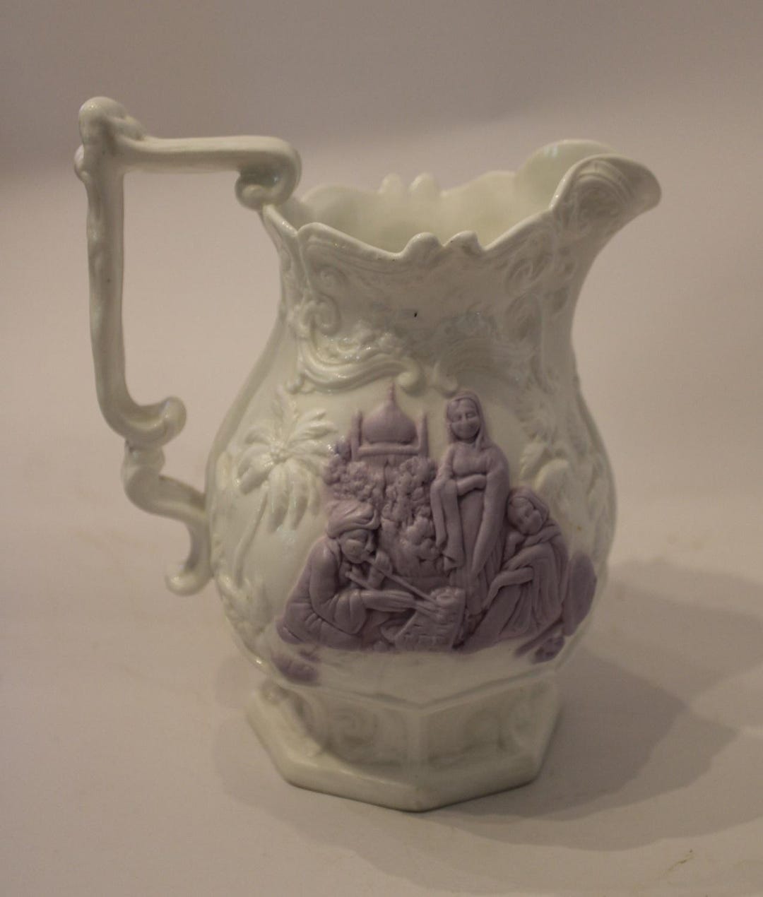 Antique Samuel Alcock Pitcher: Arabian Nights Lilac Moulding - Etsy
