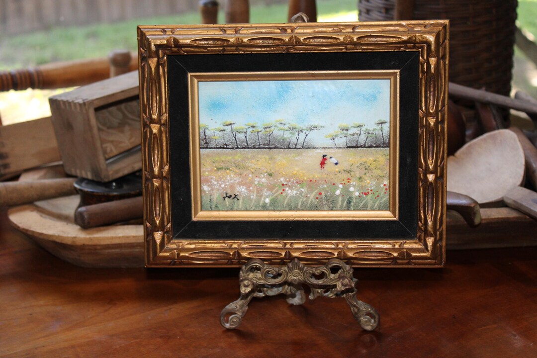Enamel Landscape Painting on Copper - Etsy