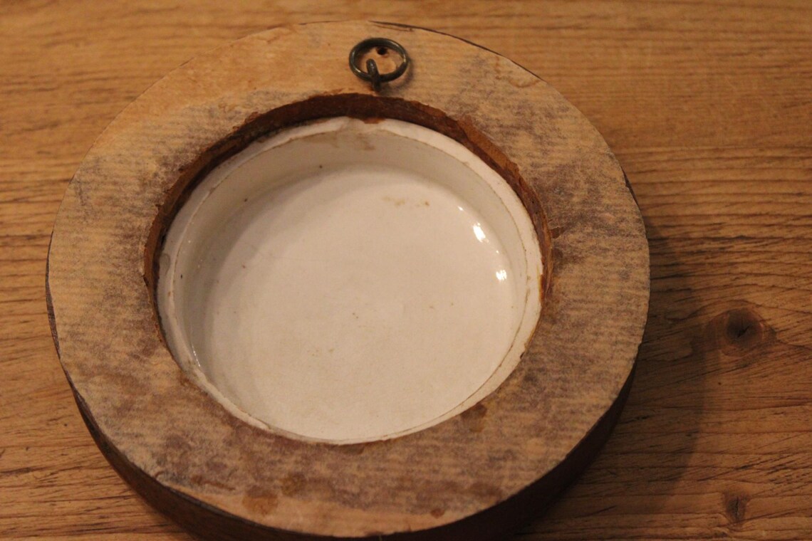 Prattware Framed Pot Lid "on Guard" Antique 1800s - Etsy