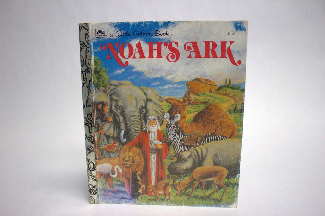 A Little Golden Book Noah's Ark- Vintage Book- Free Shipping- Supports ...