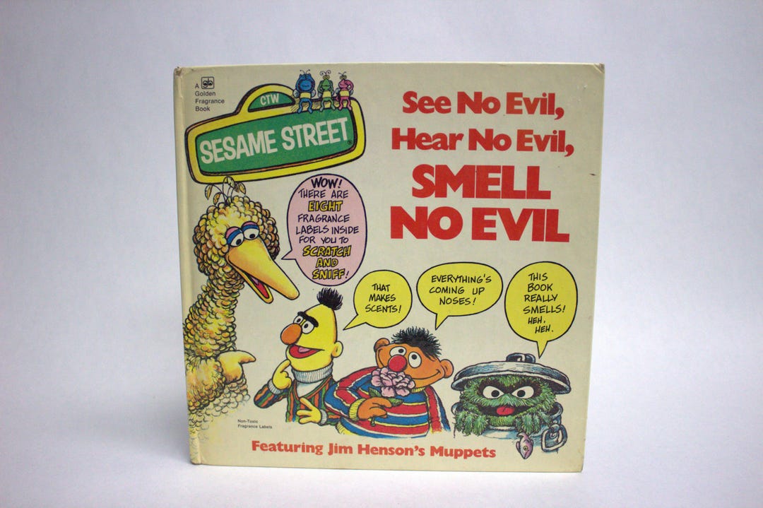 Sesame Street See No Evil, Hear No Evil, Smell No Evil Vintage Book ...