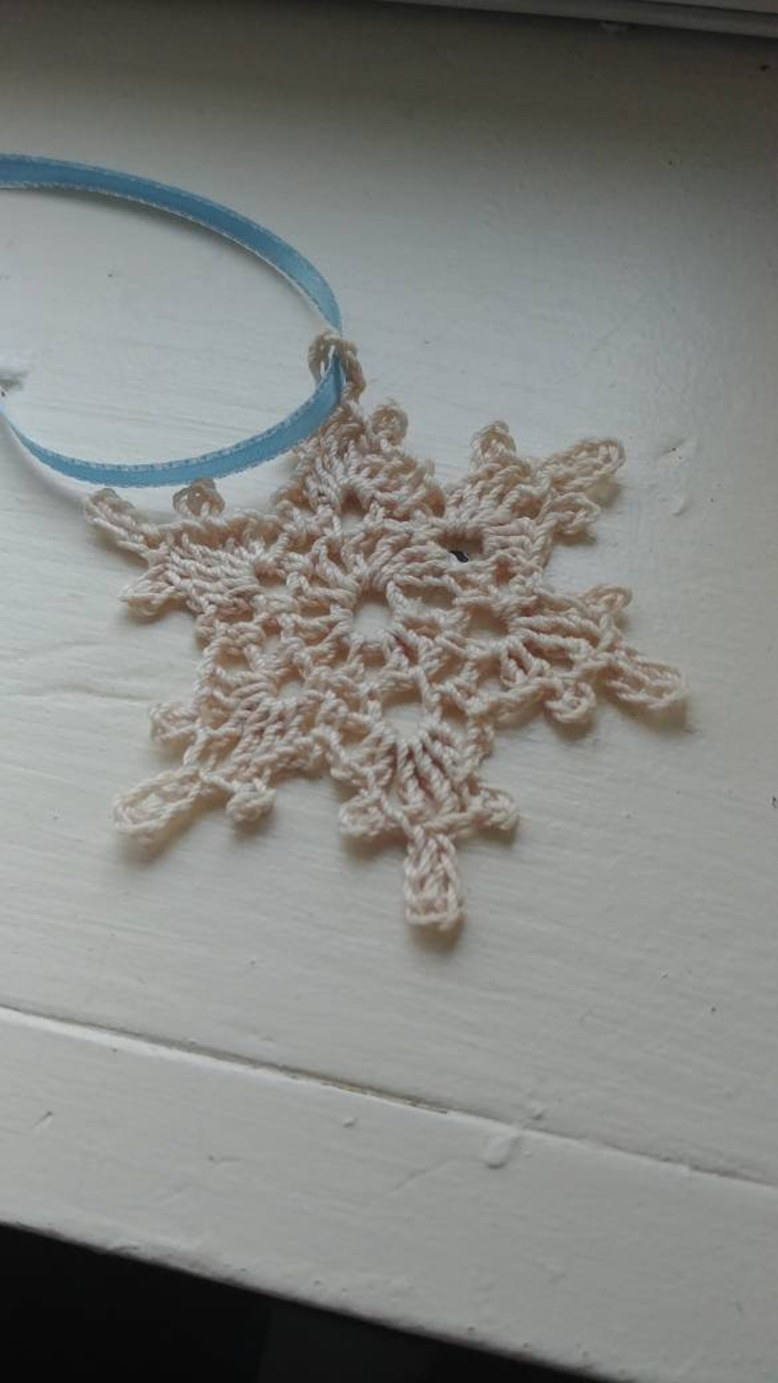 Six-pointed Snowflake Christmas Ornament (set of 2) - Etsy