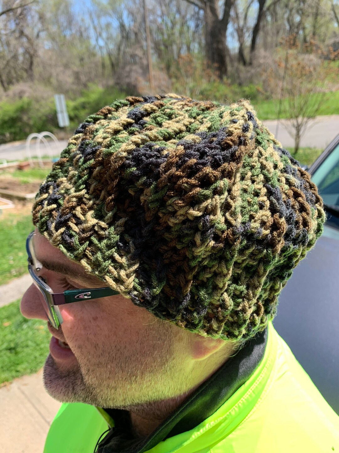 Crocheted Camouflage Stocking Cap/winter Beanie/winter Hat - Etsy