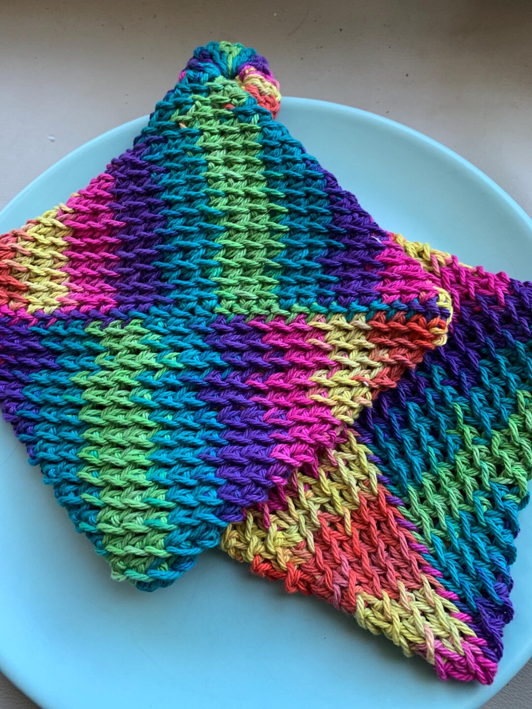 Cotton Yarn Double Layered Crocheted Pot Holders/hot Pads/trivets (set ...