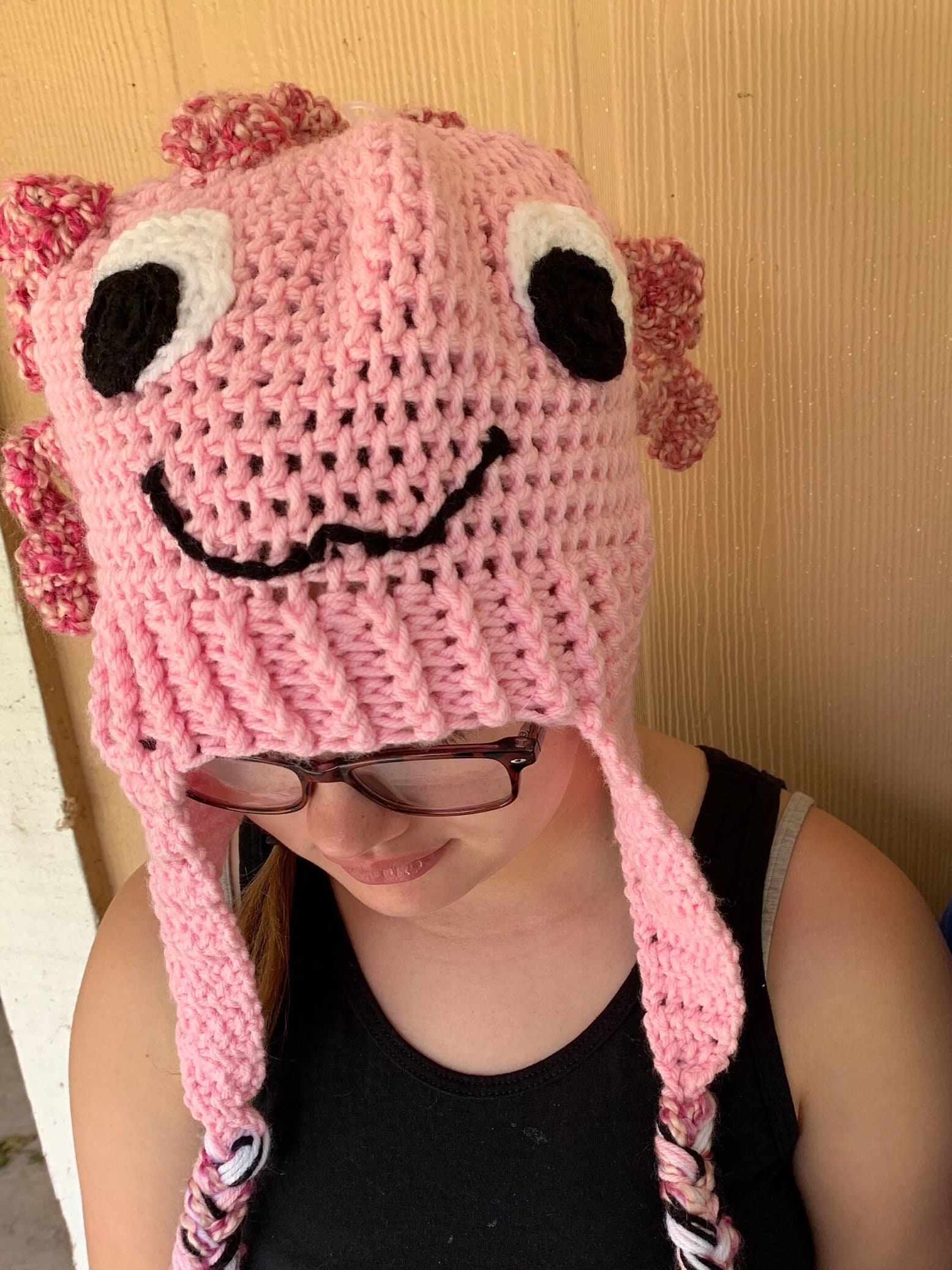 Axolotl Trapper Hat / Earflap Winter Hat - Etsy