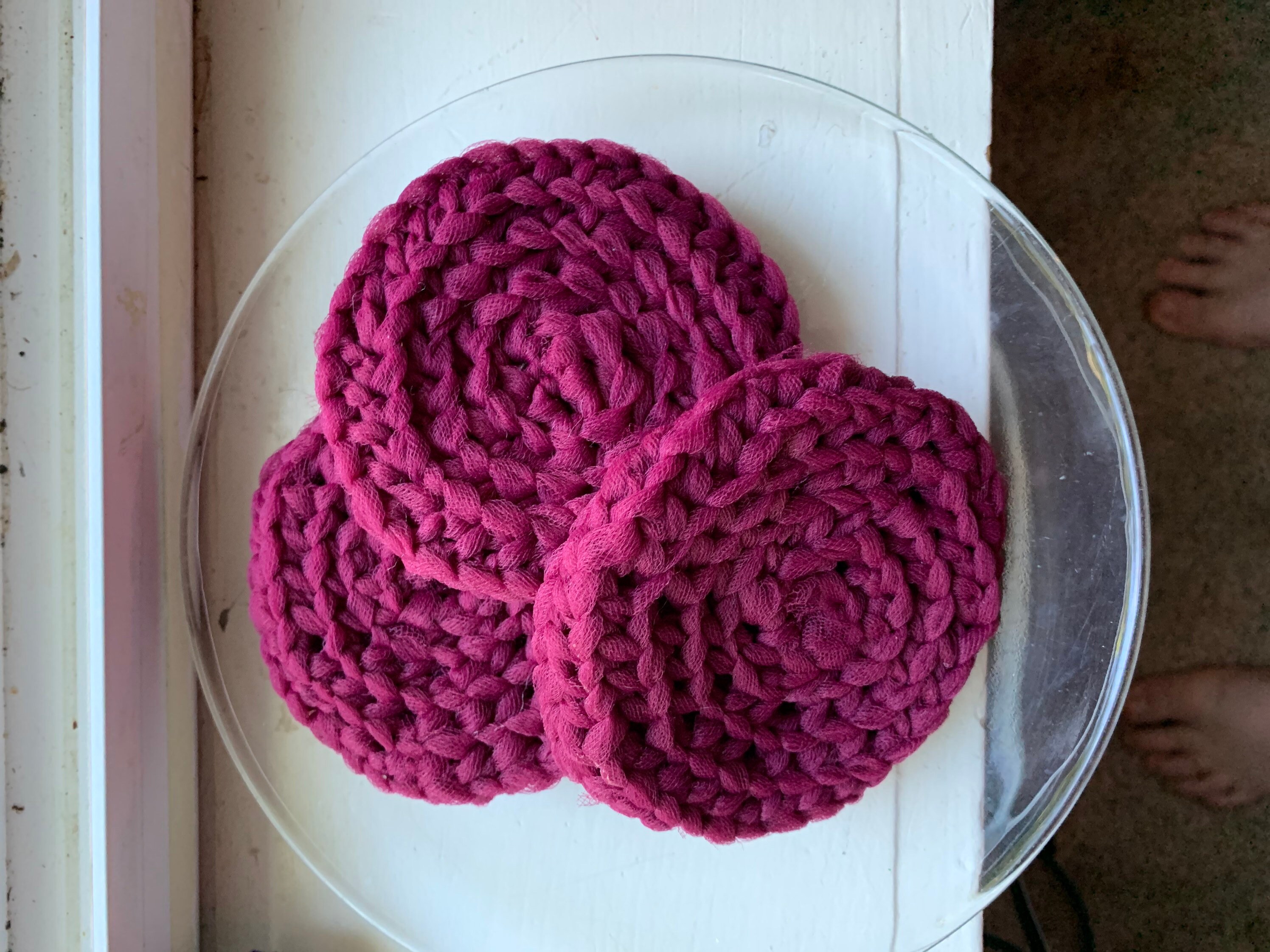 Round Tulle Kitchen Scrubbies/scratch Pads (set of 2) - Etsy