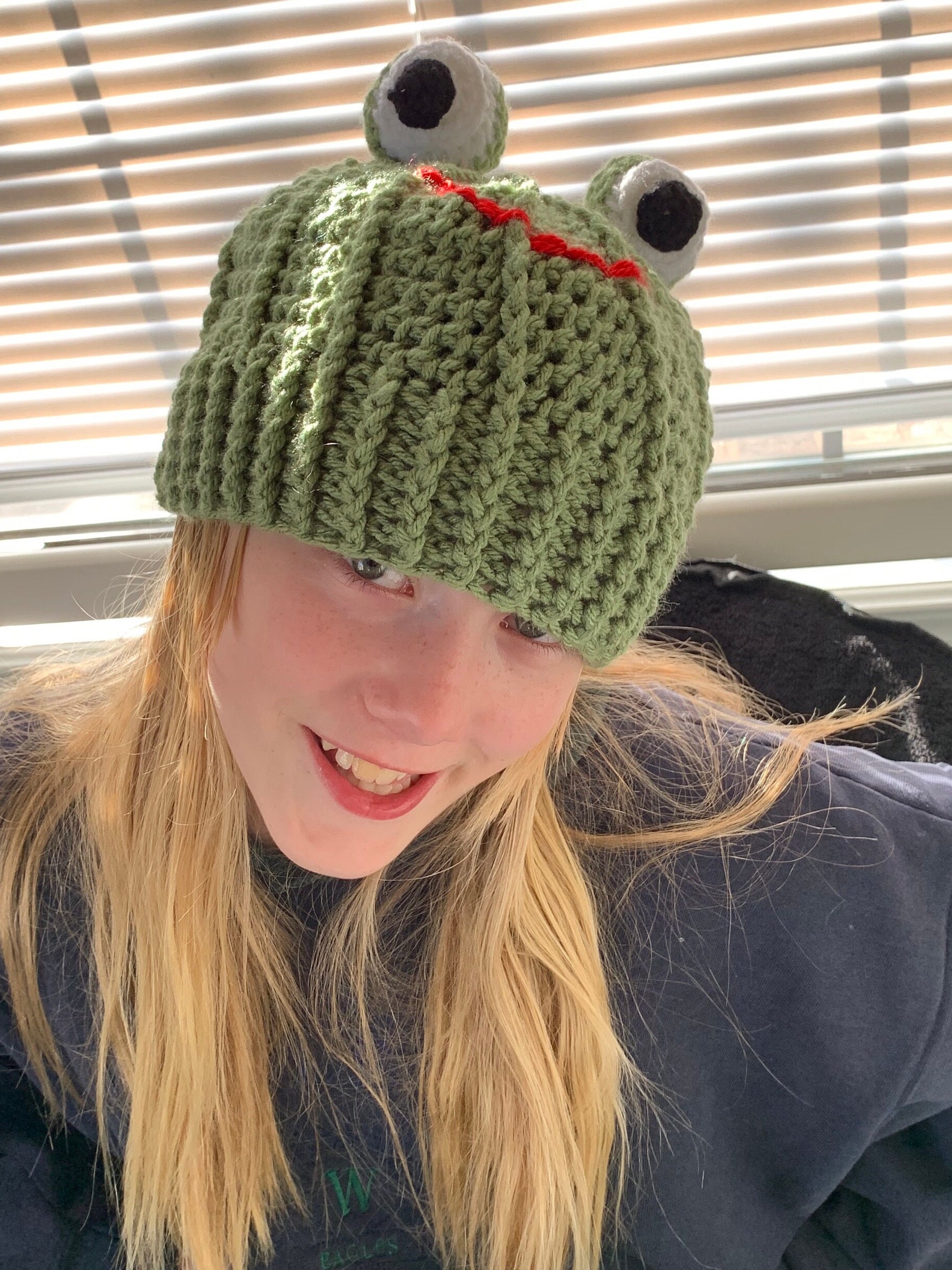 Crocheted Frog Hat / Frog Stocking Cap - Etsy