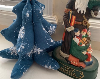 Mini Stuffed Christmas Tree 4 Inch 3D Fabric Ornament - Etsy