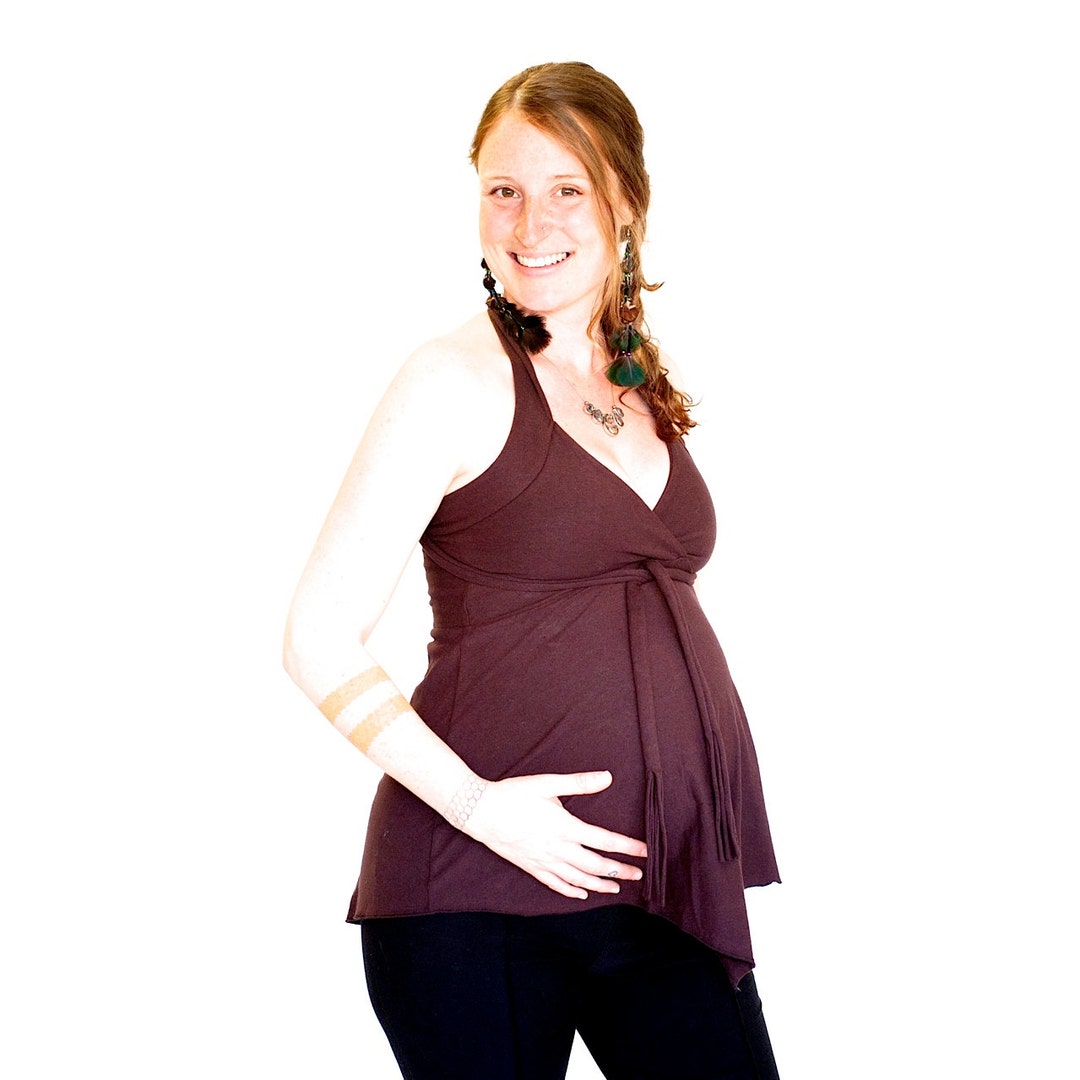 Cotton Lycra Maternity Halter Top - Grecian Adjustable Tie - Etsy