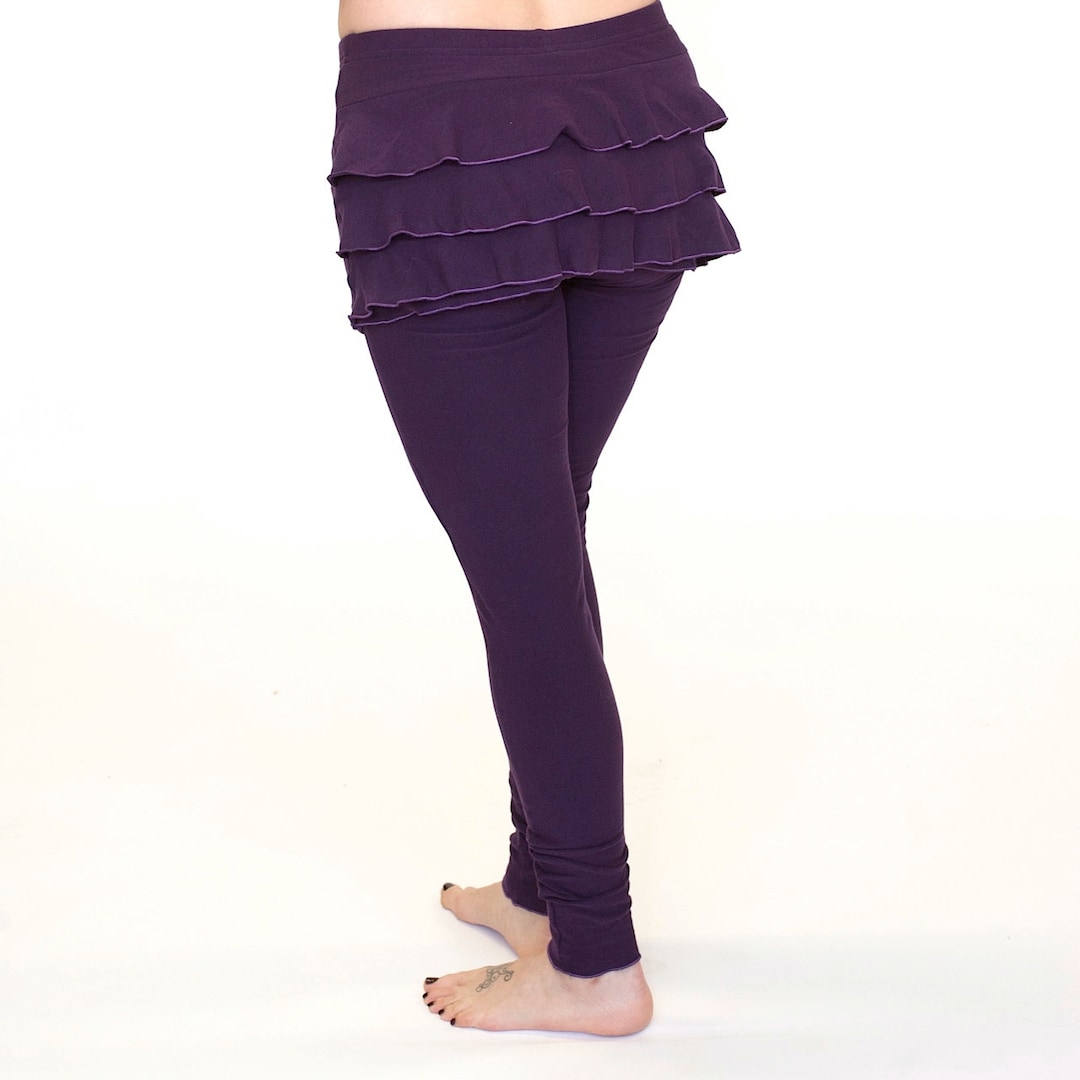 Womens Ruffle Pants Yoga Clothing, Ruched Leggings - BUSTLE LEGGINGS ...