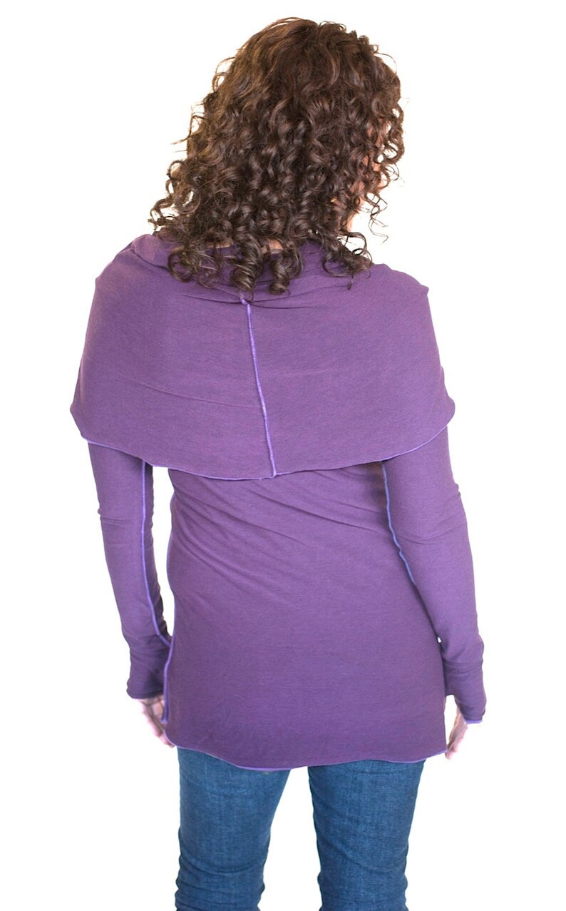 Womens Tunic Top Hood Cowl Yoga Top PANDORA TUNIC Dance | Etsy