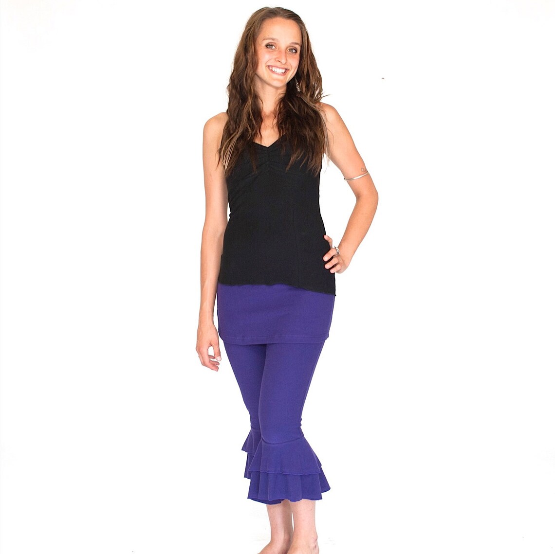 Ruffle Bottom Capri Pants / Bloomers With Attached Skirt SASSY CAPRIS ...