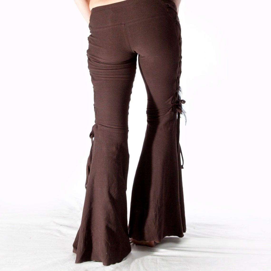 Sexy Flared Dance Yoga and Hooping Pants With Corset Lacing | Etsy