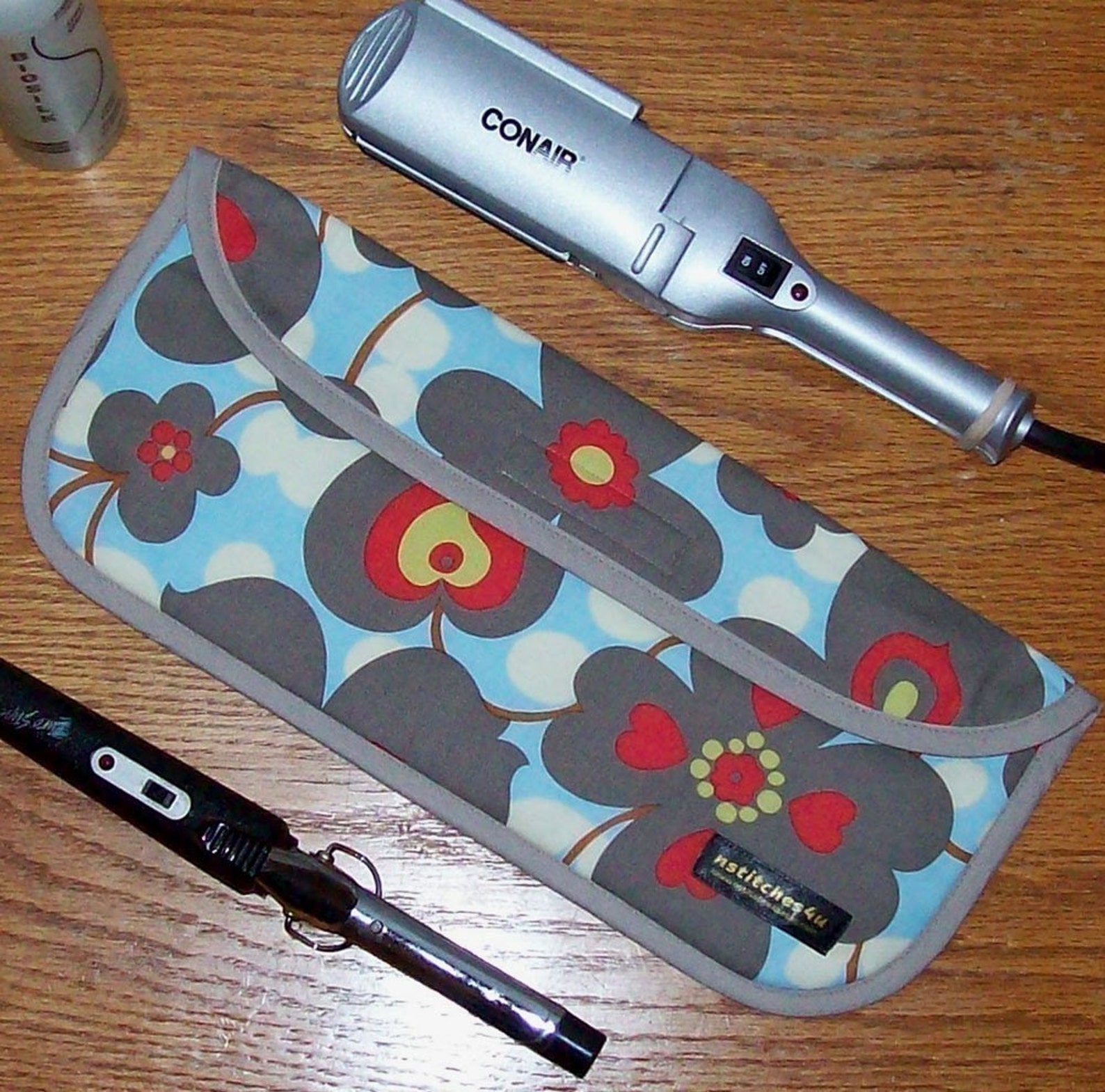 Curling Iron Case / Flat Iron Cover for Travel or the Gym - Etsy
