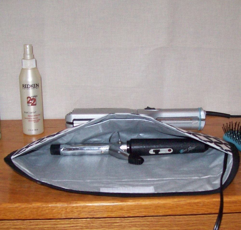 Curling Iron Case // Flat Iron Cover for Travel or the Gym // Diamond ...