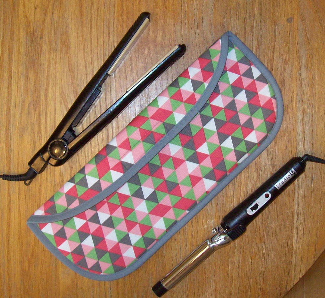 Curling Iron Case // Flat Iron Cover // Insulated // for Travel or the ...