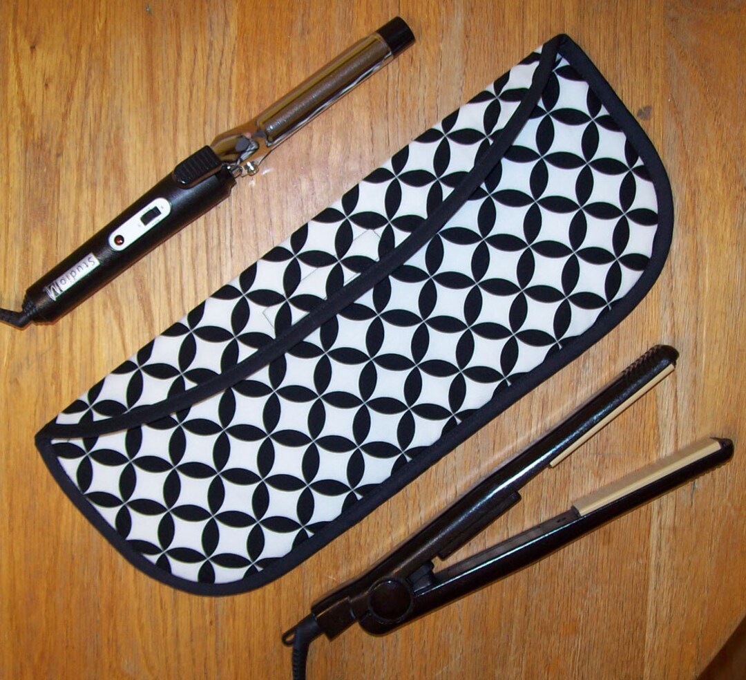 Curling Iron Case // Flat Iron Cover for Travel or the Gym // Diamond ...