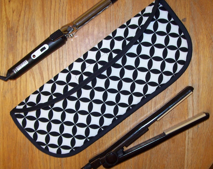Curling Iron Case // Flat Iron Cover for Travel or the Gym // Diamond ...