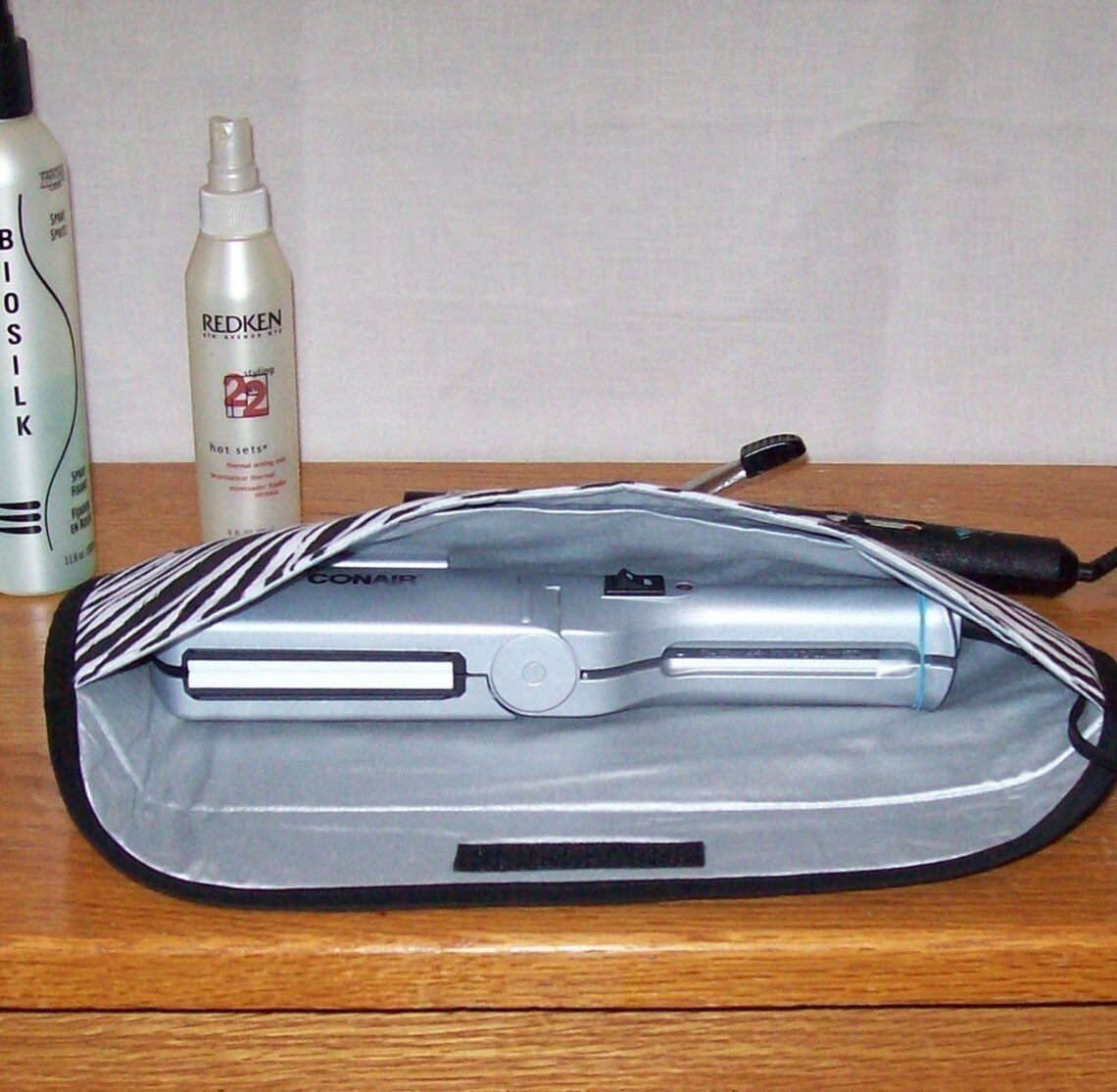 Curling Iron Case / Flat Iron Cover for Travel or the Gym - Insulated ...
