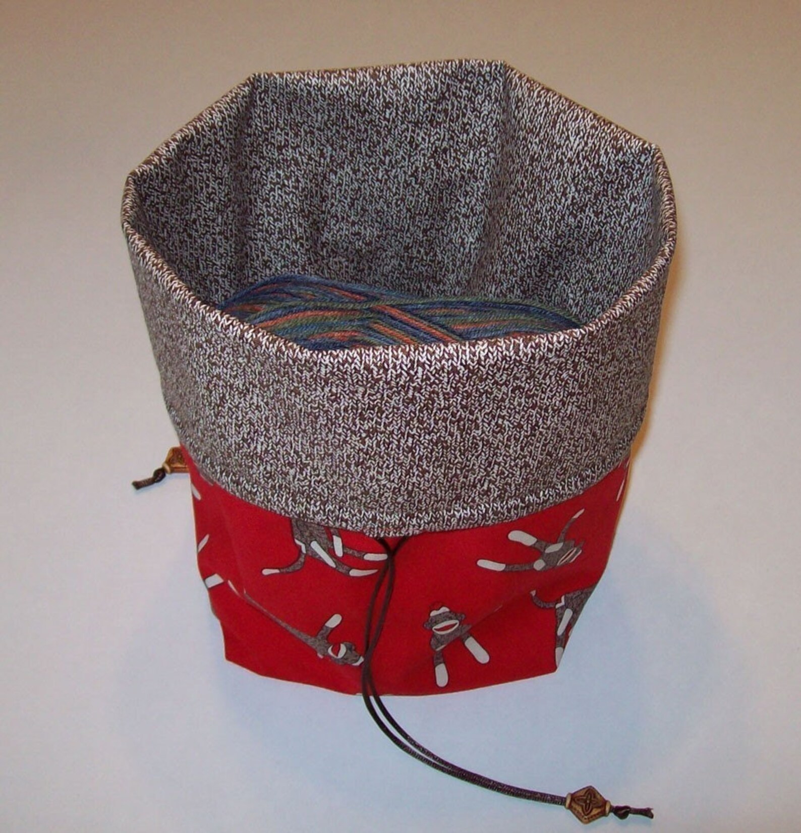 Sock Monkeys Funky Monkeys Sock Knitting Project Bag / Sewing - Etsy