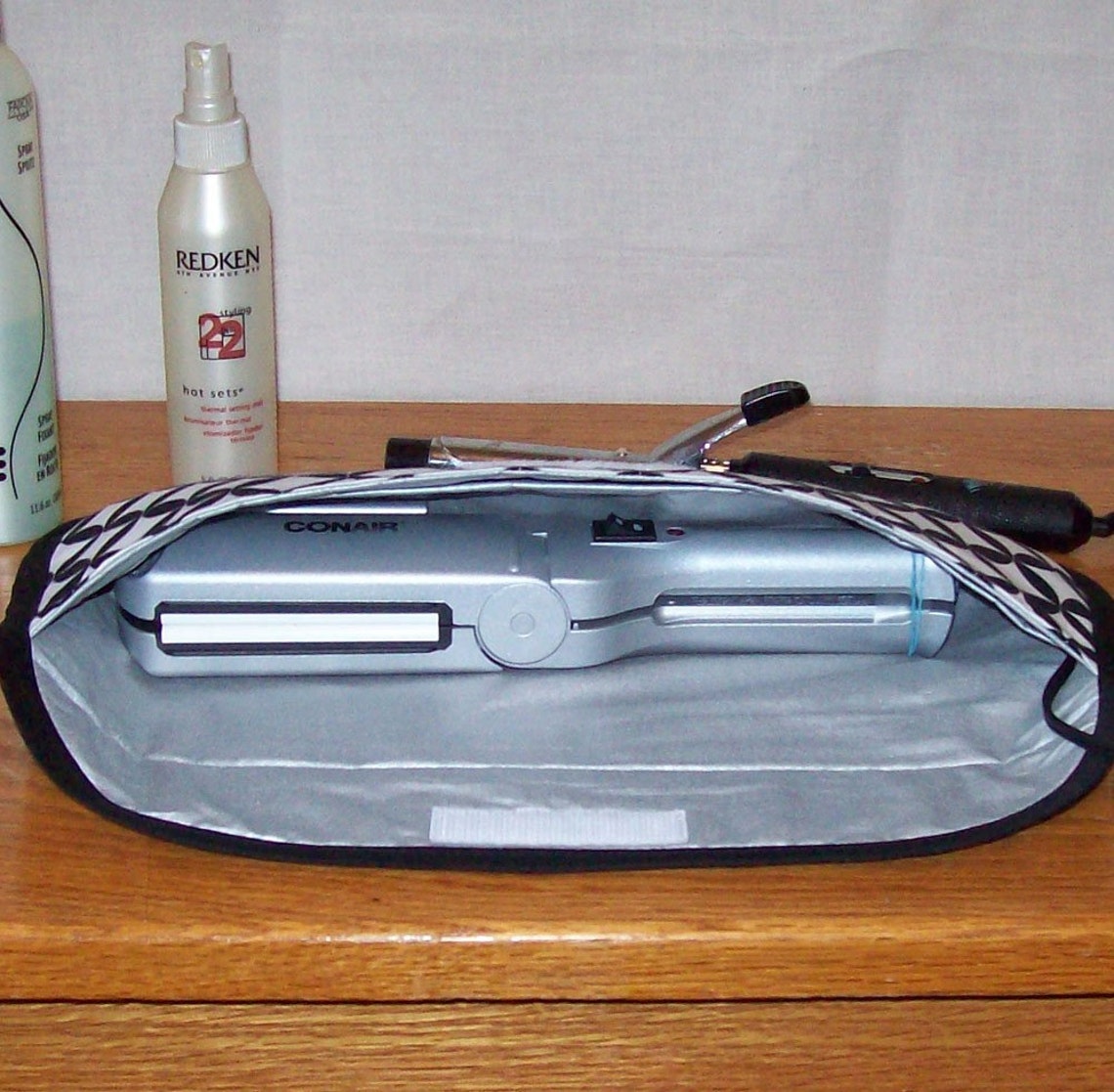 Curling Iron Case - Straightening Iron - Flat Iron Cover for Travel or ...