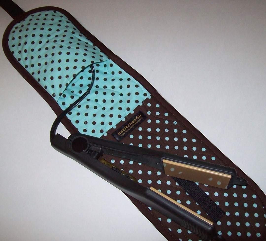 Curling Iron Case Flat Iron Cover (insulated) for Travel - Light Blue ...