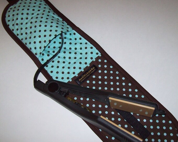 Curling Iron Case Flat Iron Cover (insulated) for Travel - Light Blue ...