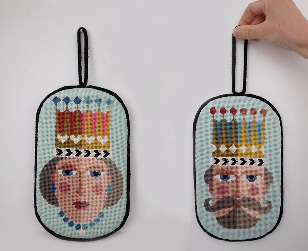 The Kings Head and the Queens Head Needlepoint Kits - Etsy