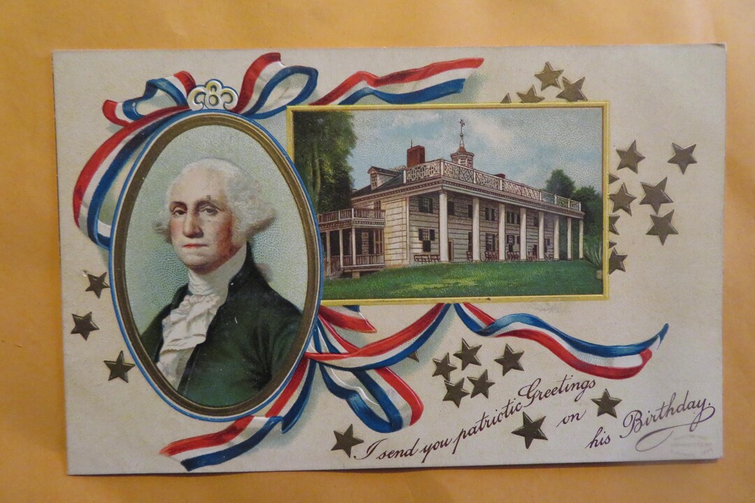 President George Washington Birthday Postcard / Early 1900s - Etsy