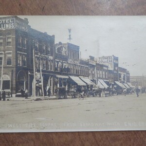 Enid Oklahoma 1909 RPPC Vintage Postcard West Side Square Hotel ...
