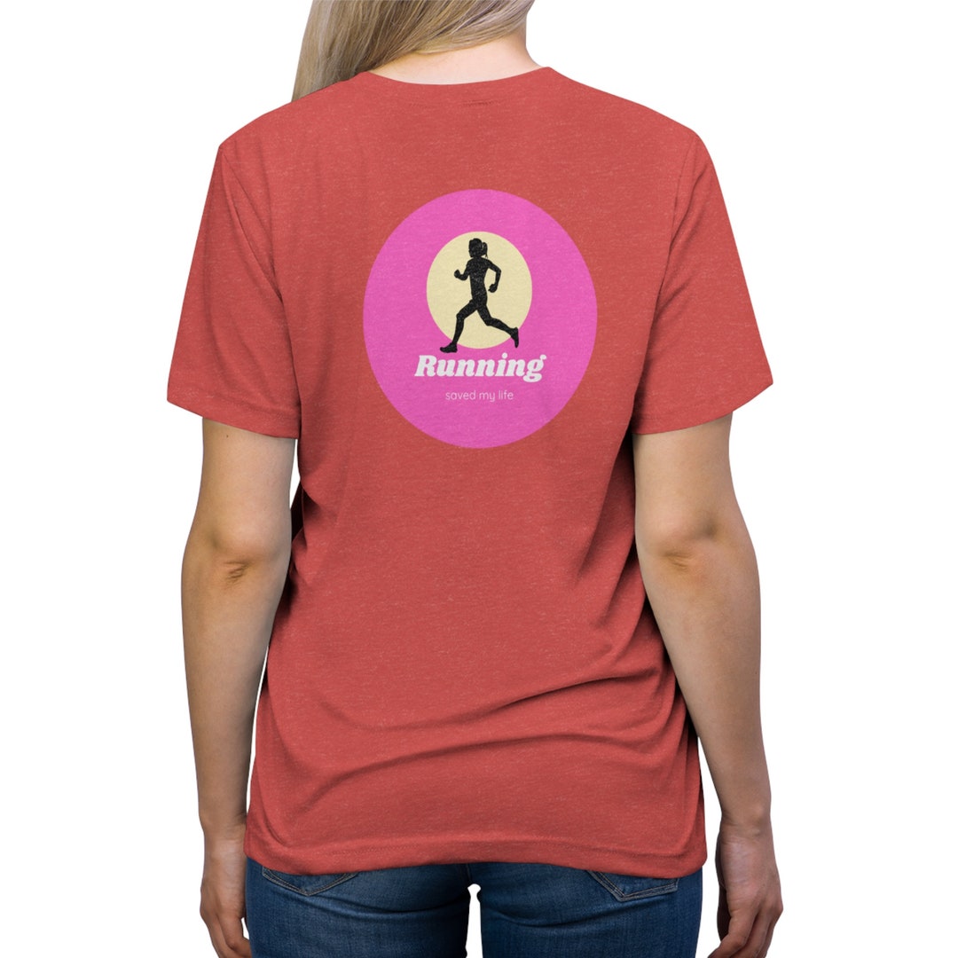 Running Saved My Life black/pink Logo Unisex Triblend Tee - Etsy
