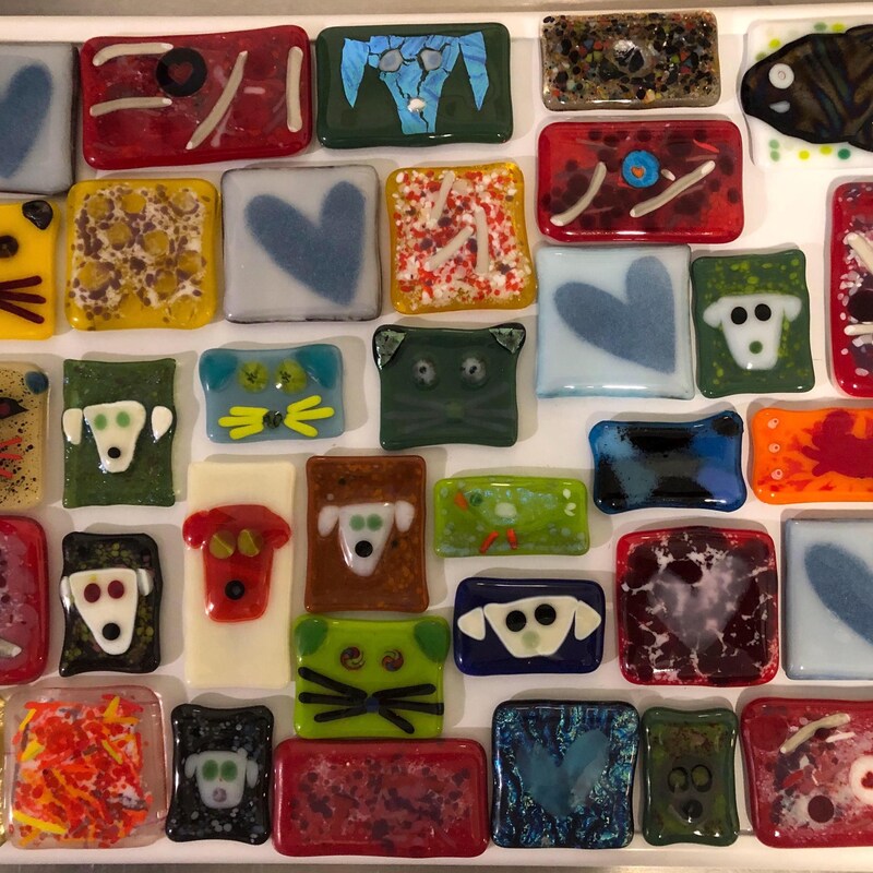 Fused Glass Magnets - Etsy
