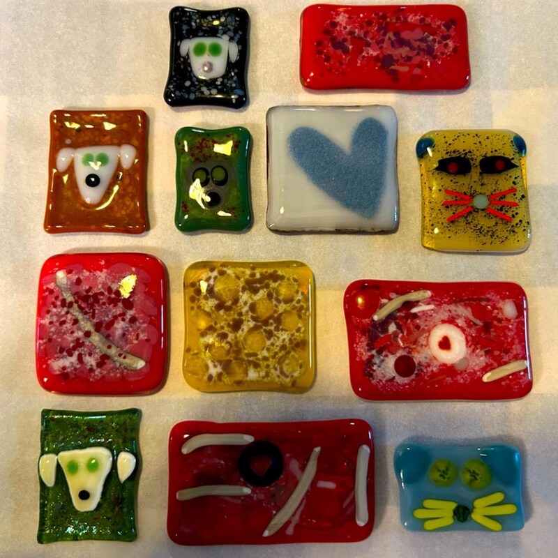 Fused Glass Magnets - Etsy