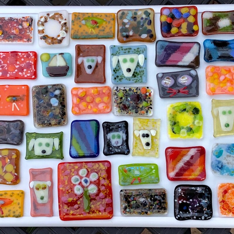 Fused Glass Magnets - Etsy