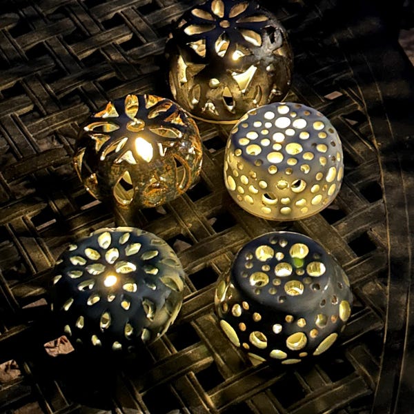 Ceramic Luminary - Etsy