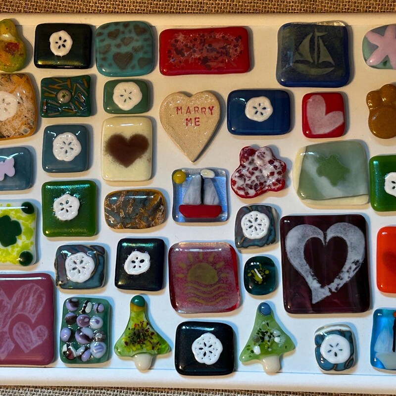 Fused Glass Magnets - Etsy