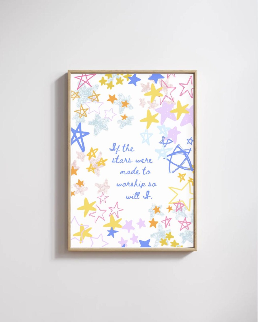 Inspirational Star Worship Poster: Whimsical Wall Art - Etsy