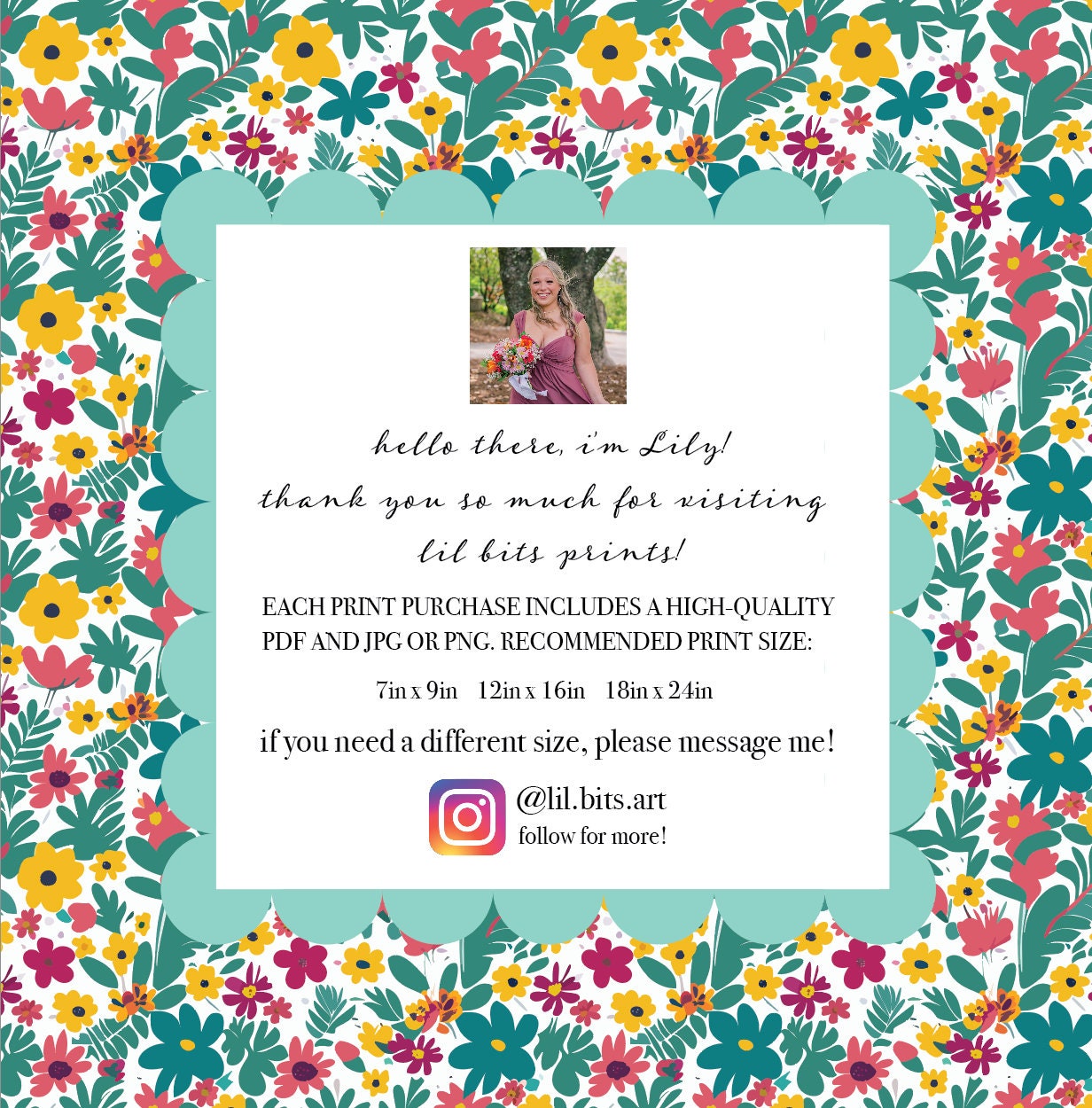 Floral Alphabet Poster-digital Print - Etsy