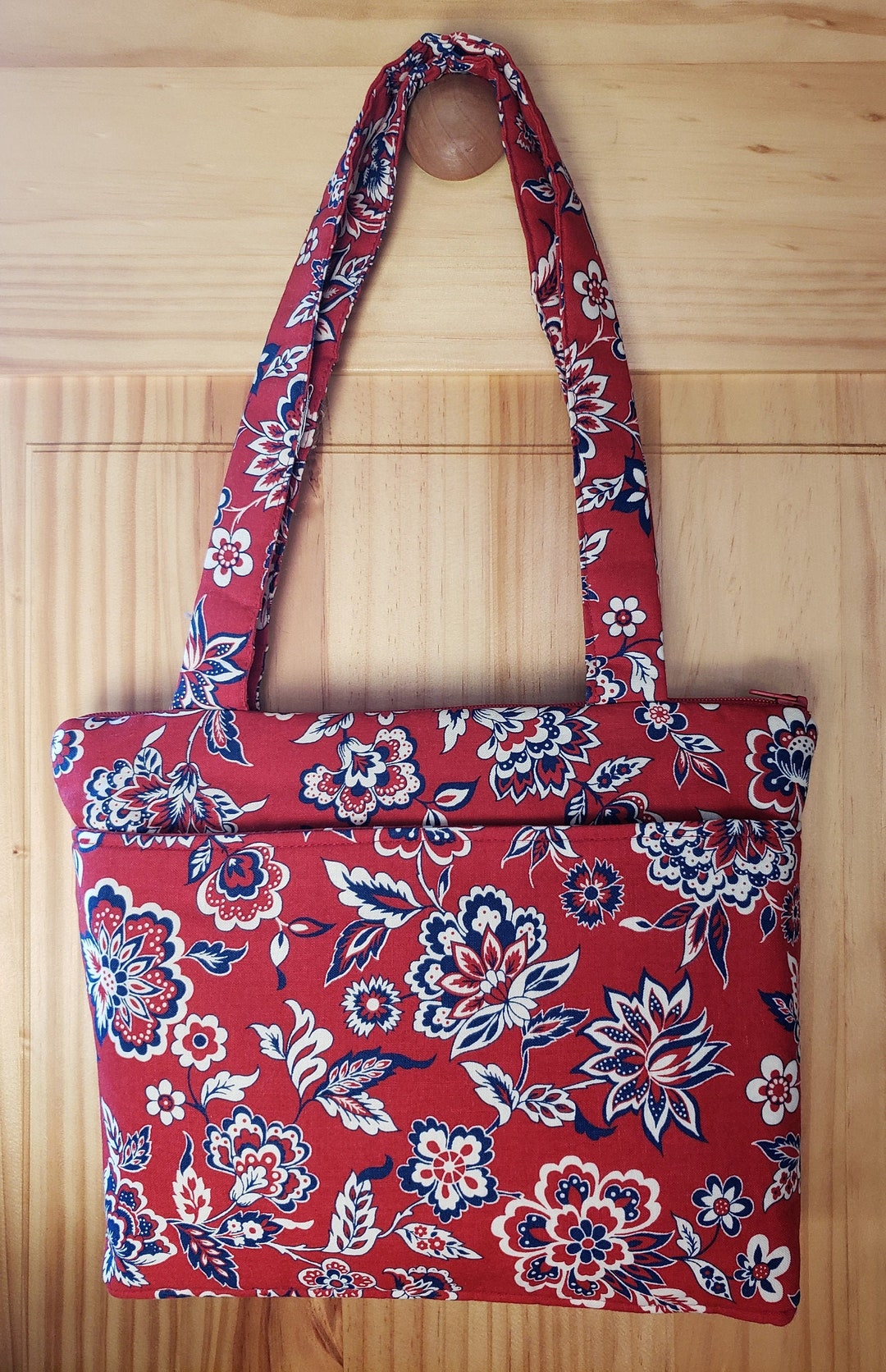 Red, White and Blue Handbag, Purse, Pocketbook, Handbag With Pockets ...