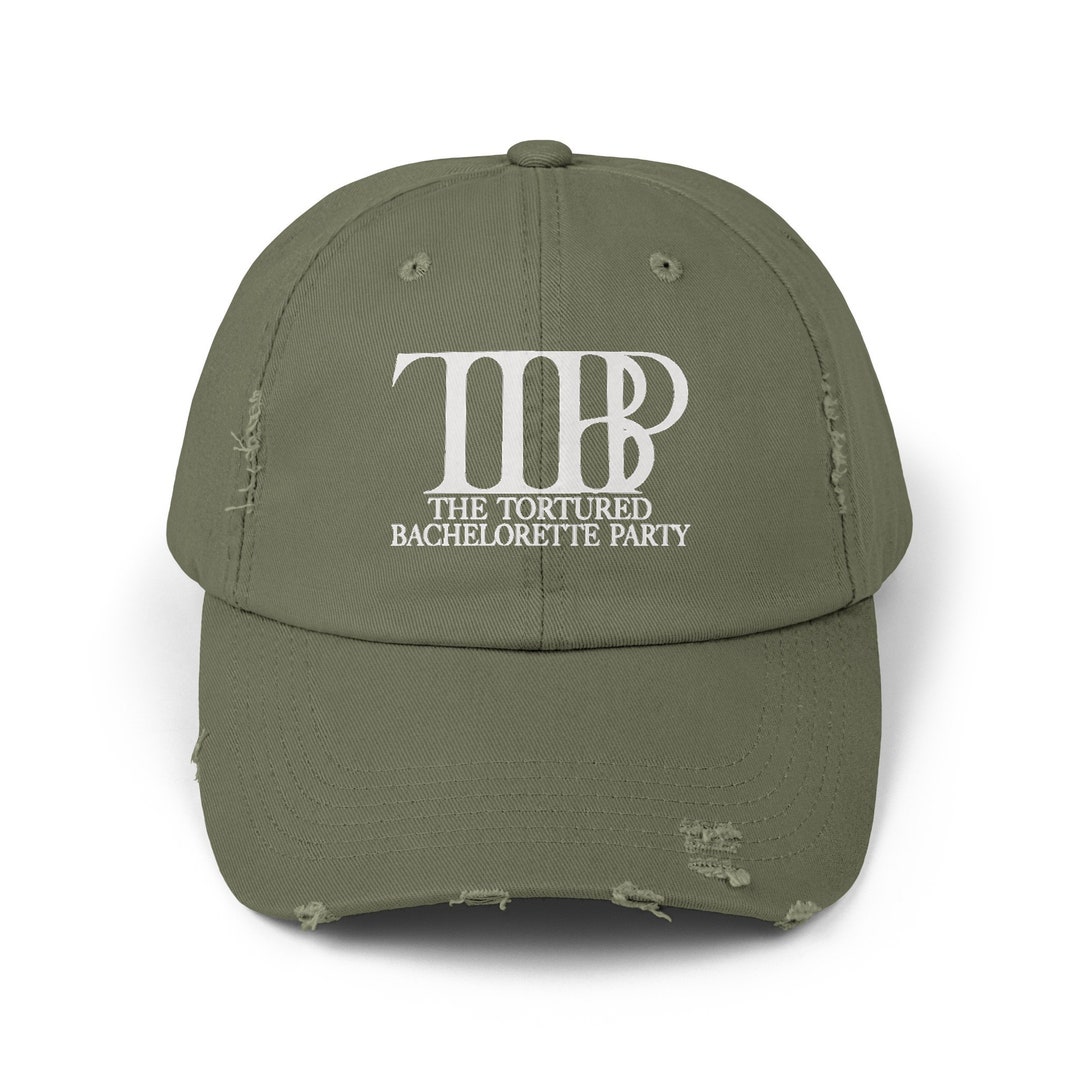 TTPD the Tortured Bachelorette Party Distressed Cap Hat Light Color ...