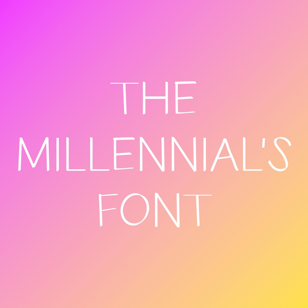 Millennial Sans Serif Font - Etsy