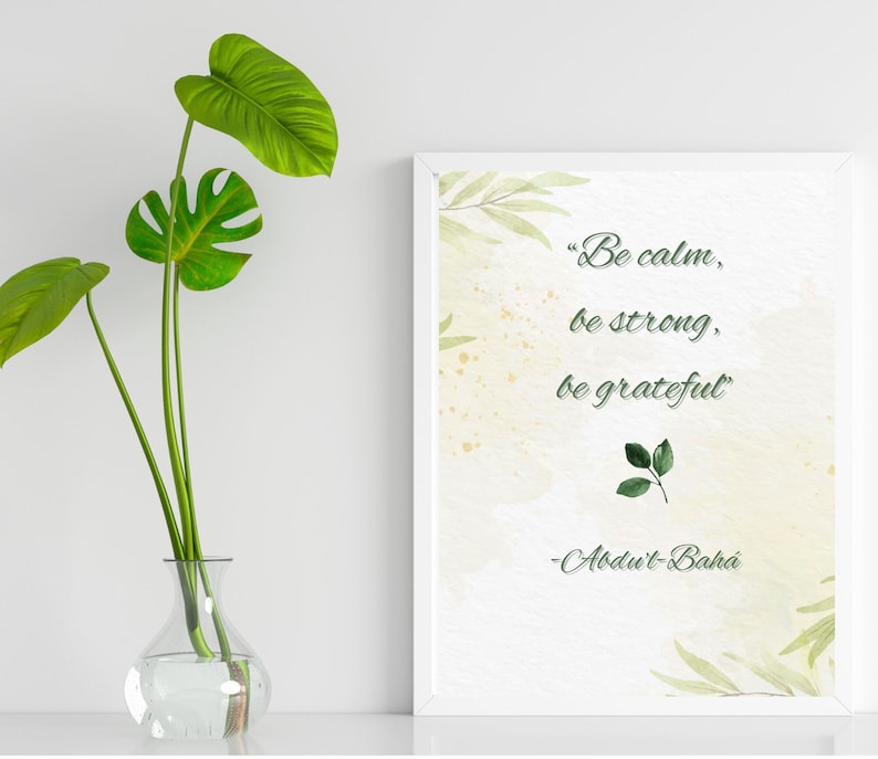 Printable Baha'i Quotation Art Print, Printable Baha'i Art Quote ...