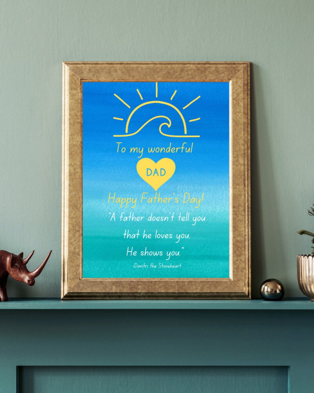Dad and Child Art, Father's Day DIY Gift, Digital Download Father's Day ...