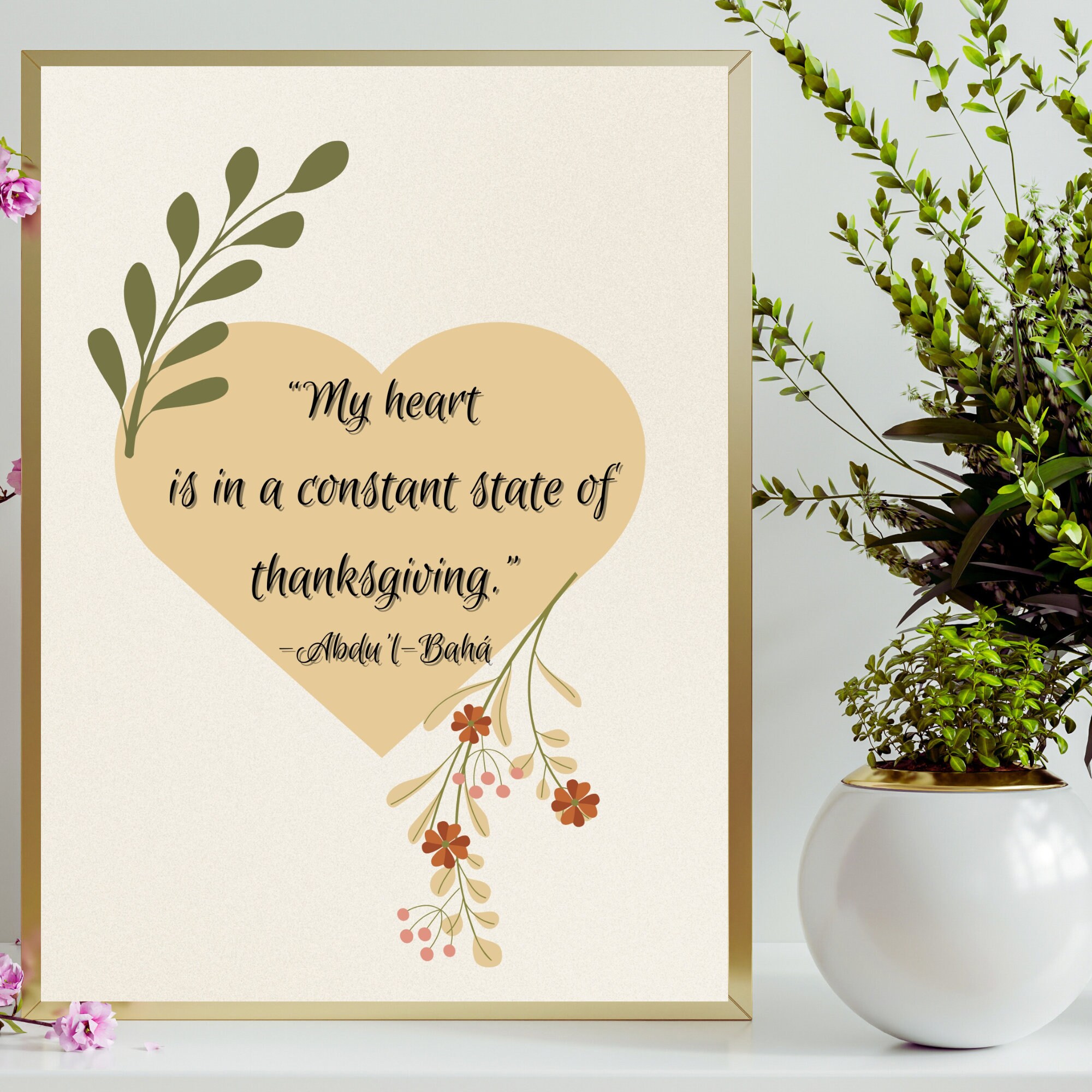 Printable Baha'i Quotation Art Print, Printable Baha'i Art Quote ...