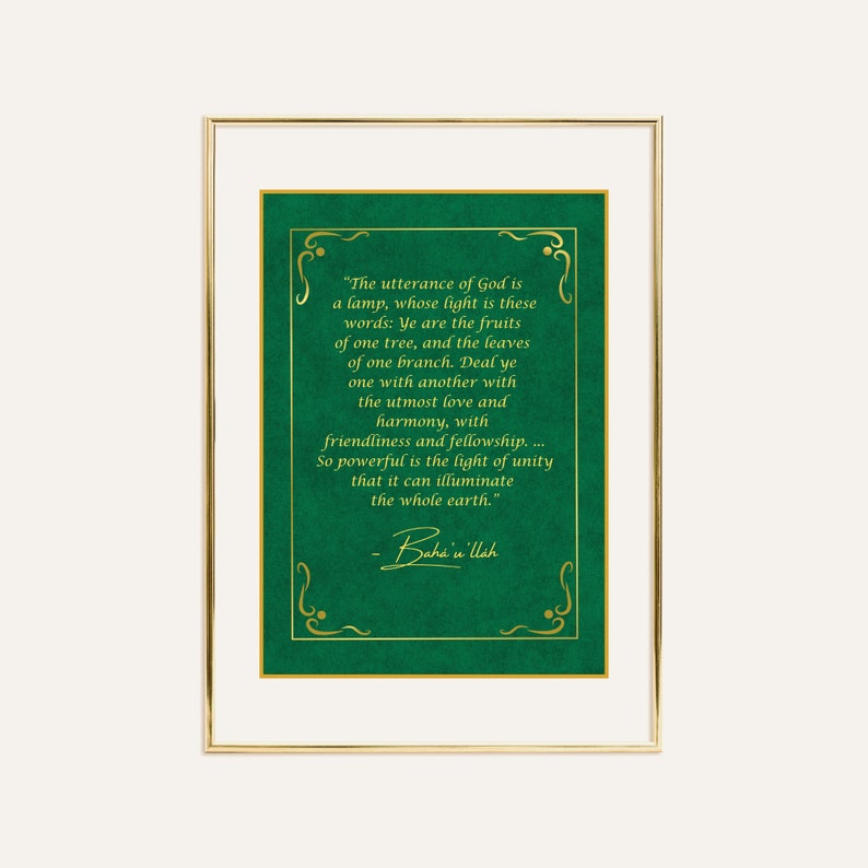 Baha'i-inspired Art, Unity in Diversity, Spiritual Wall Art, Oneness of ...