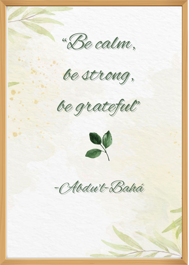 Printable Baha'i Quotation Art Print, Printable Baha'i Art Quote ...
