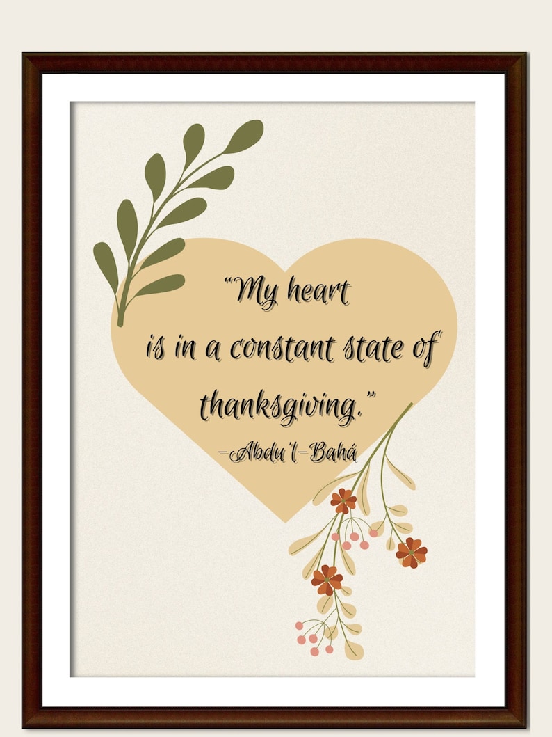 Printable Baha'i Quotation Art Print, Printable Baha'i Art Quote ...