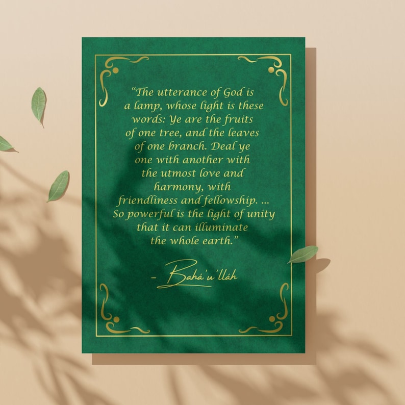 Baha'i-inspired Art, Unity in Diversity, Spiritual Wall Art, Oneness of ...